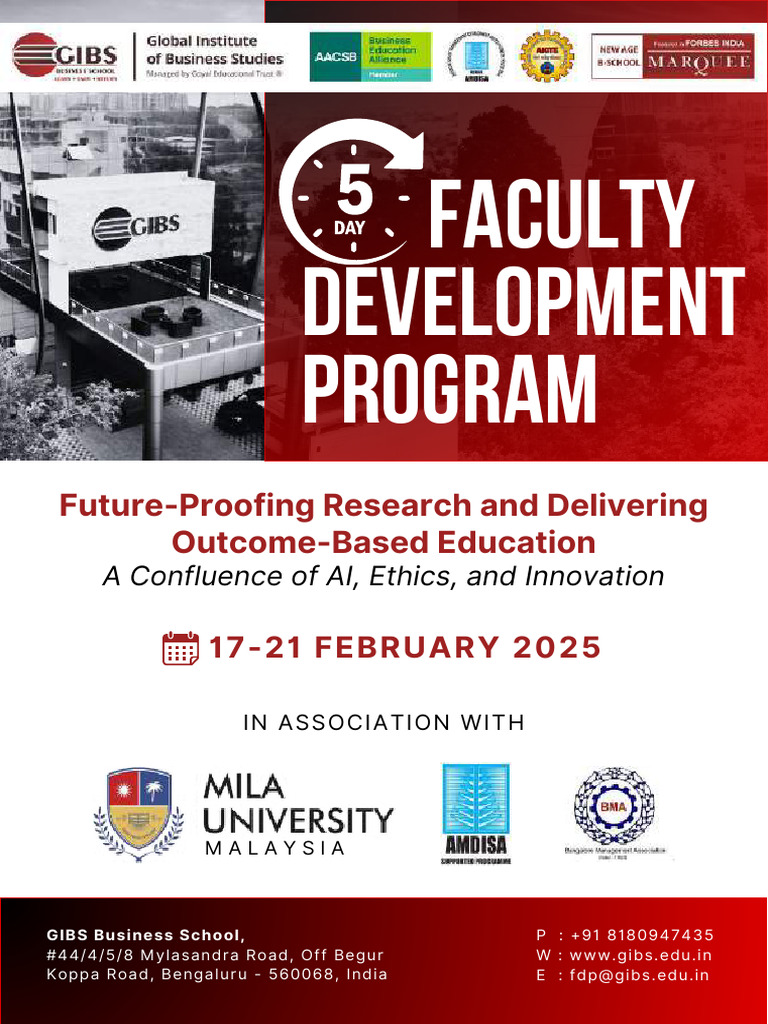 Brochure 5 Day Faculty Development Program FDP - Compressed | PDF ...