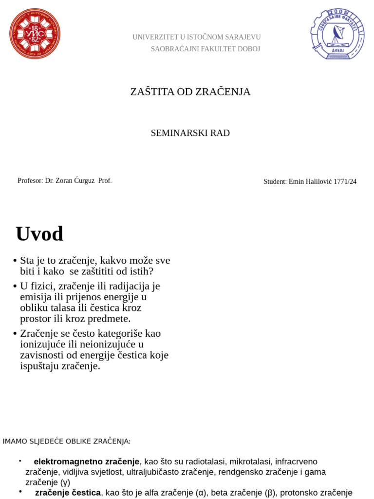 Zastita Od Zracenja - Emin | PDF