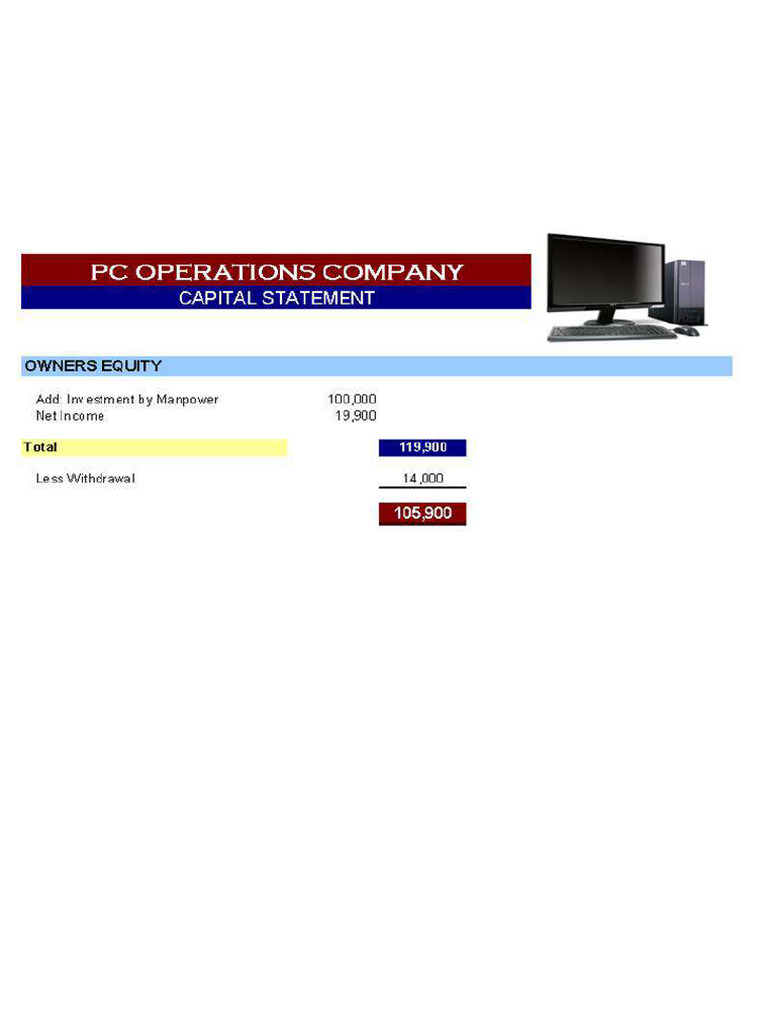 EXCEL 3 - CAPITAL STATEMENT | PDF