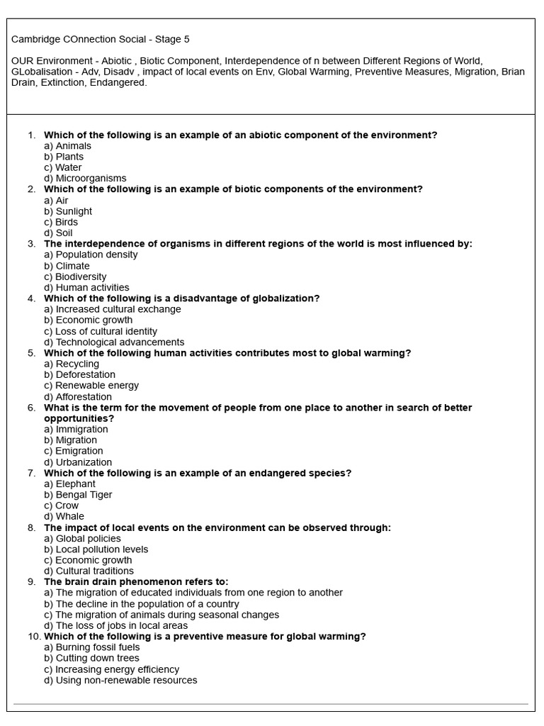 Social Our Environment | PDF | Climate Change | Natural Environment