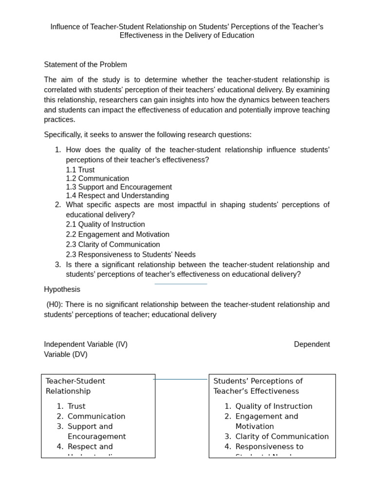For G12 HUMSS Statement of the Problem With Survey SAMPLE (1) | PDF ...