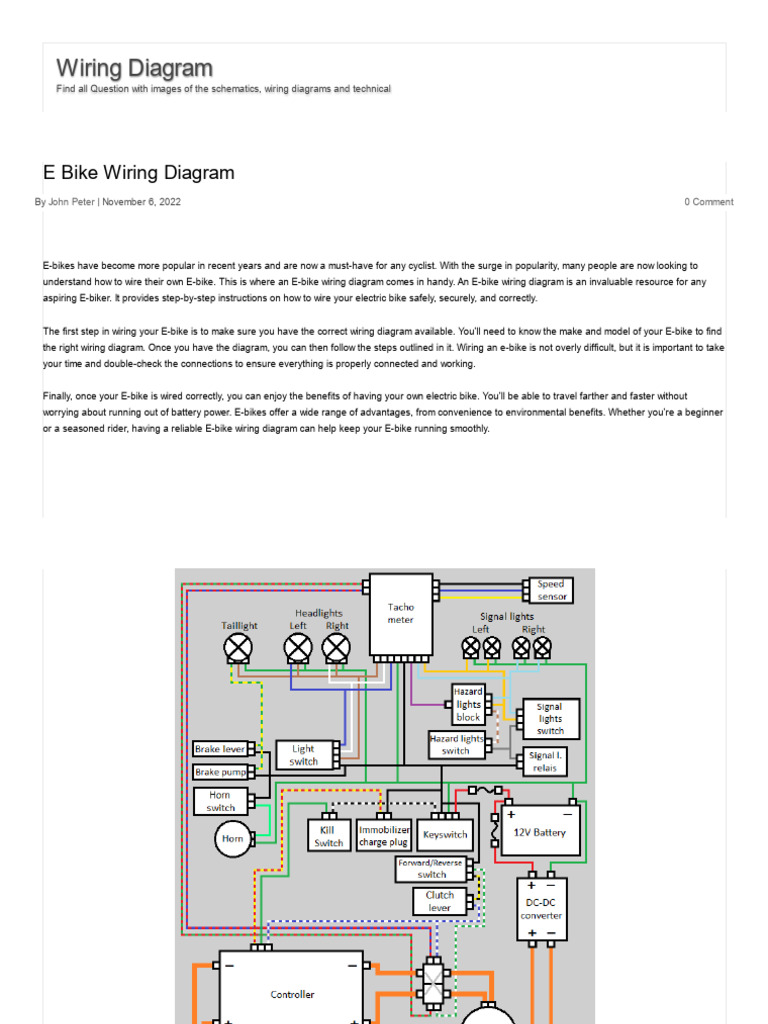 E-Bike Wiring Diagram Guide | PDF | Motorcycle | Vehicle Technology