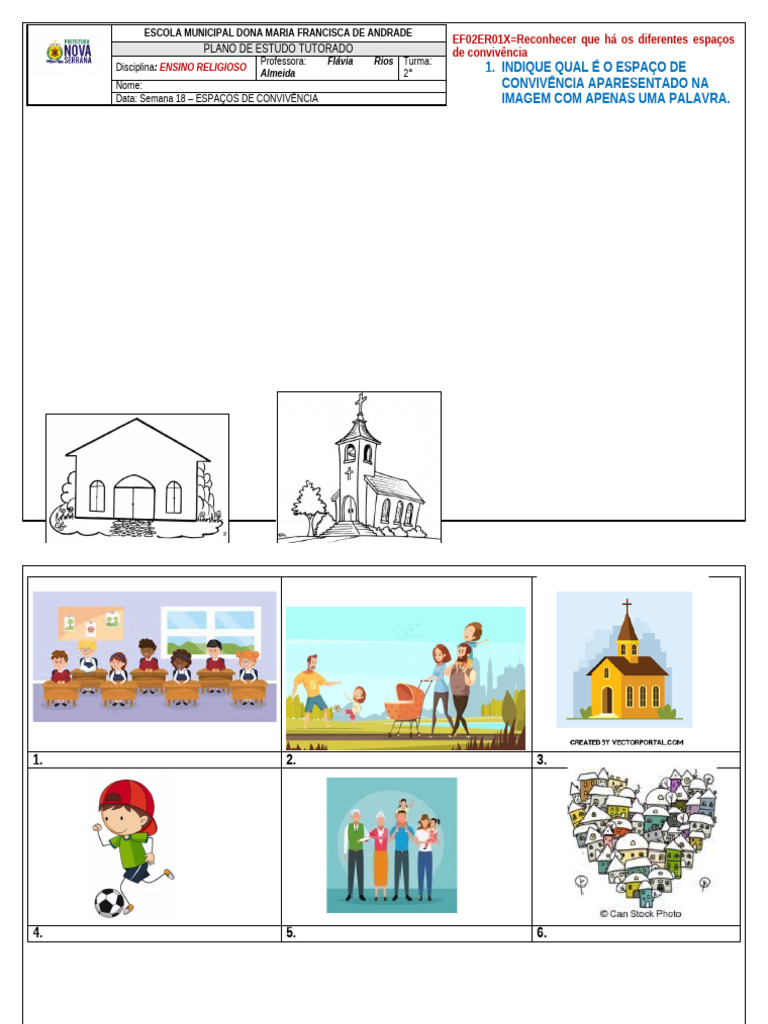 Atividades Sobre Espaços De Convivência 2º Ano Pdf