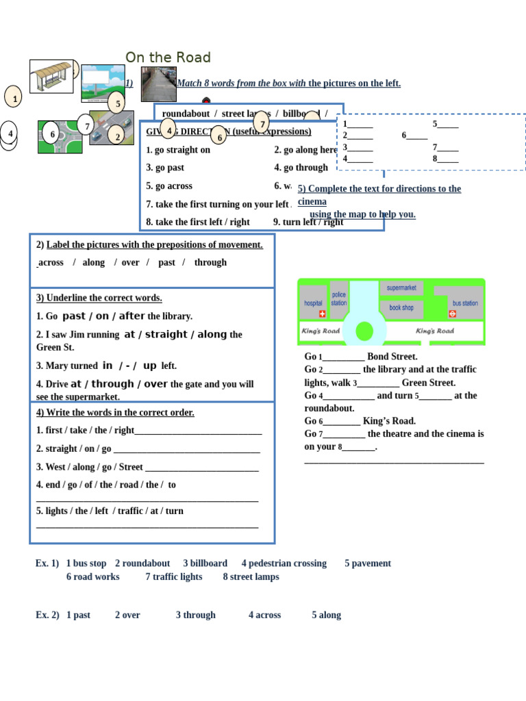 Essential Road Direction Vocabulary | PDF | Traffic | Infrastructure