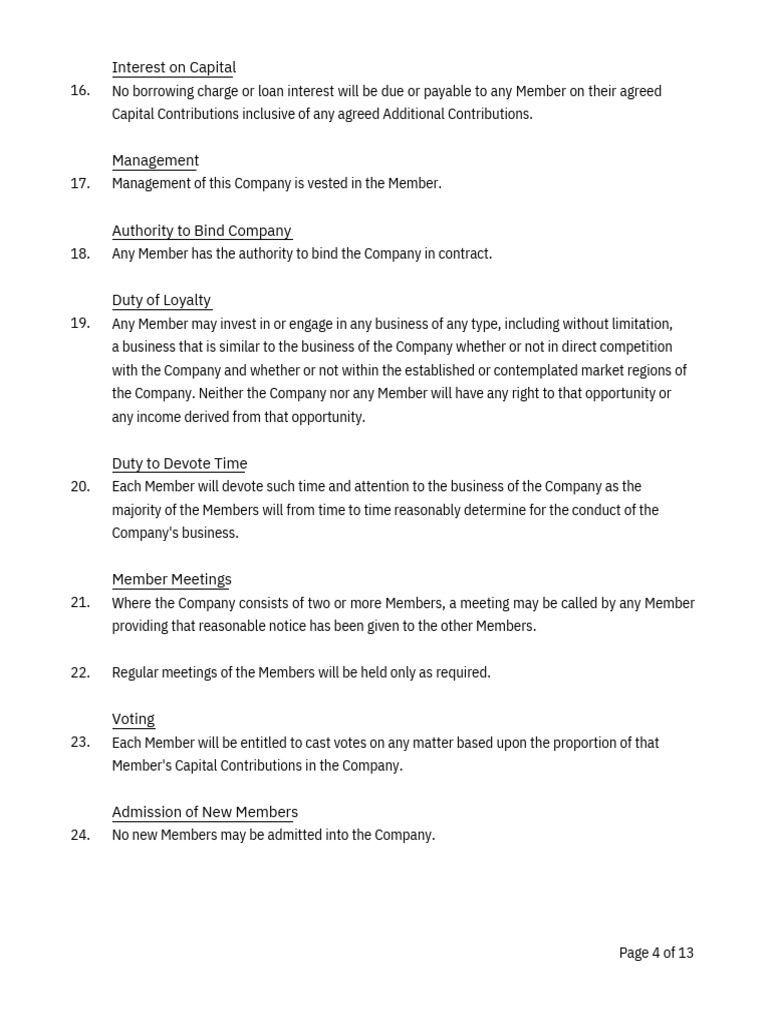 LLC Operating Agreement PDF | PDF