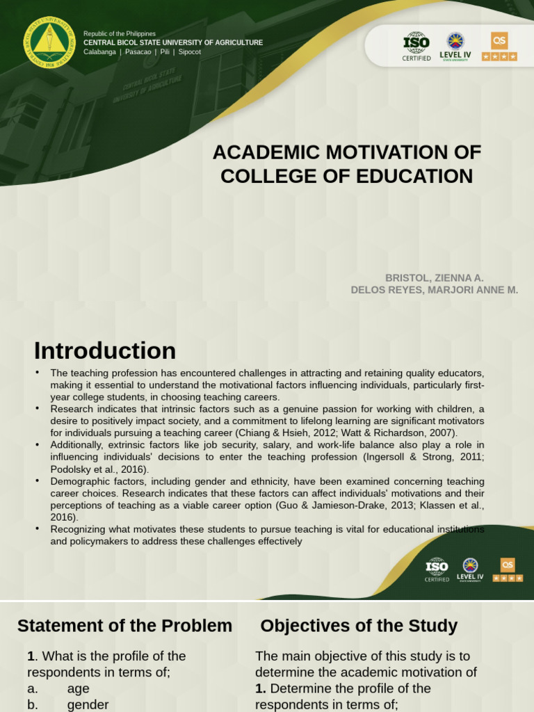 Academic Motivation in Education Students | PDF | Motivation | Motivational