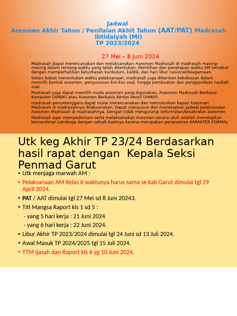 01. Penyusunan Soal Aat (Pat) 2024 | PDF