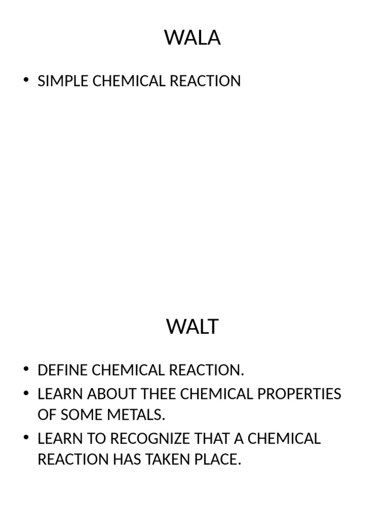 Simple Chemical Reaction | PDF | Chemical Reactions | Magnesium