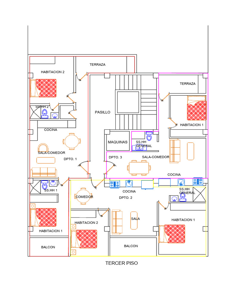 Planos Apartamento Tercer Piso | PDF