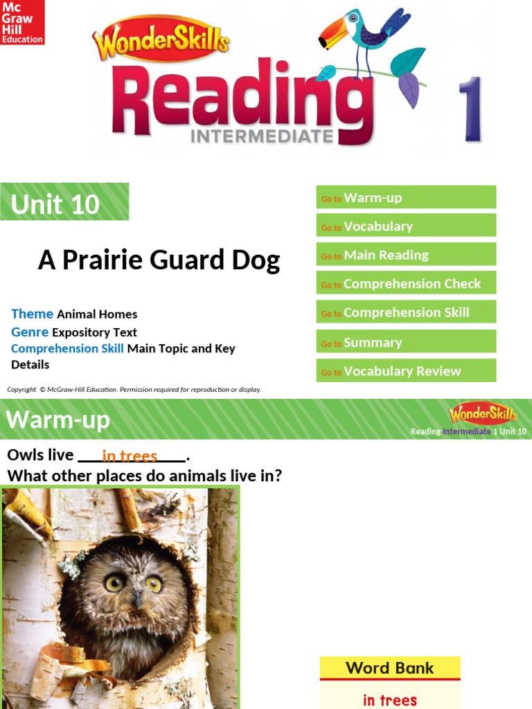 Intermediate 1_Unit 10 | PDF | Reading Comprehension | Vocabulary