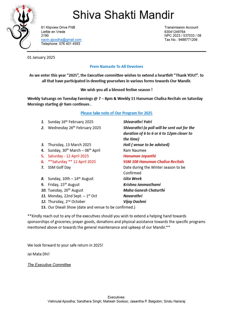 SSM 2025 Program | PDF | Indian Religions | Hindu Deities