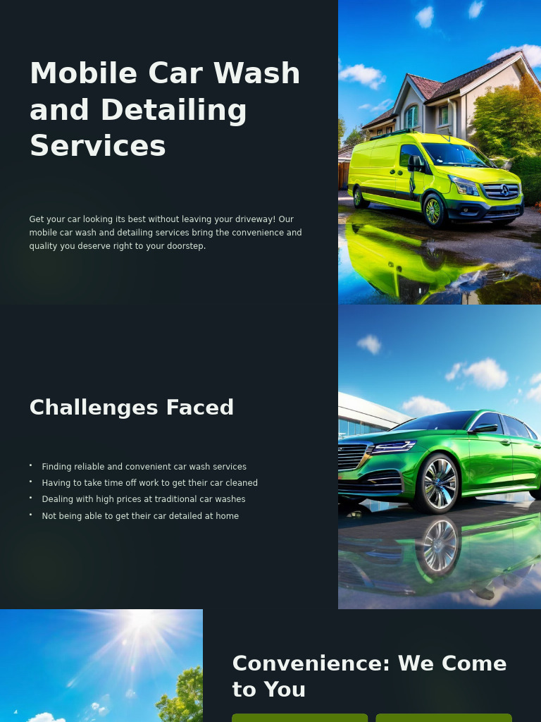 Mobile Car Wash & Detailing Services | PDF | Automotive Industry ...