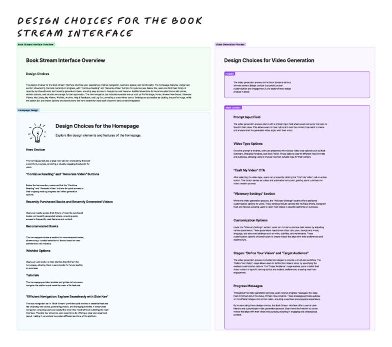 Book Stream Interface Design Choices | PDF | Target Audience ...