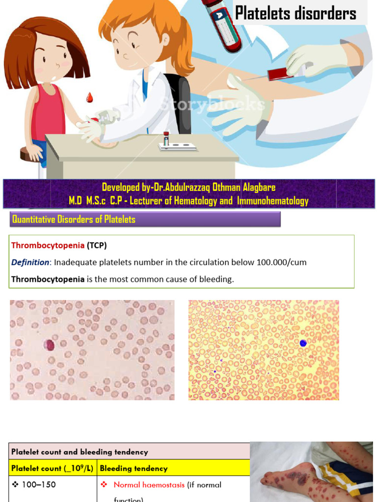 Platelets Disorders | PDF | Bleeding | Diseases And Disorders