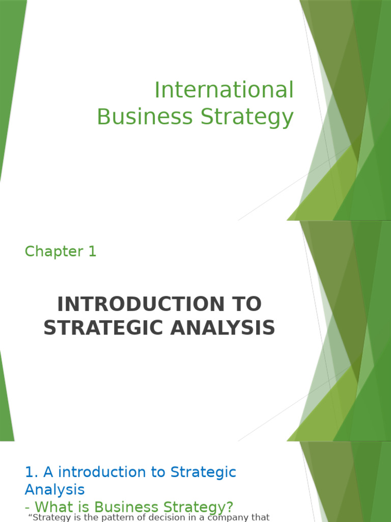 Chapter 1 IBS301 | PDF | Discounted Cash Flow | Strategic Management