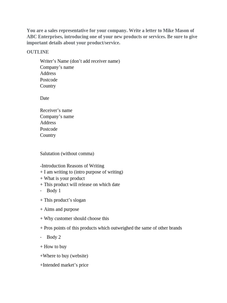 Product Introduction Letter Template | PDF