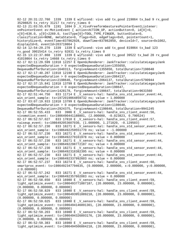 Vivo Device Error Logs | PDF | Image Processing | Computer File