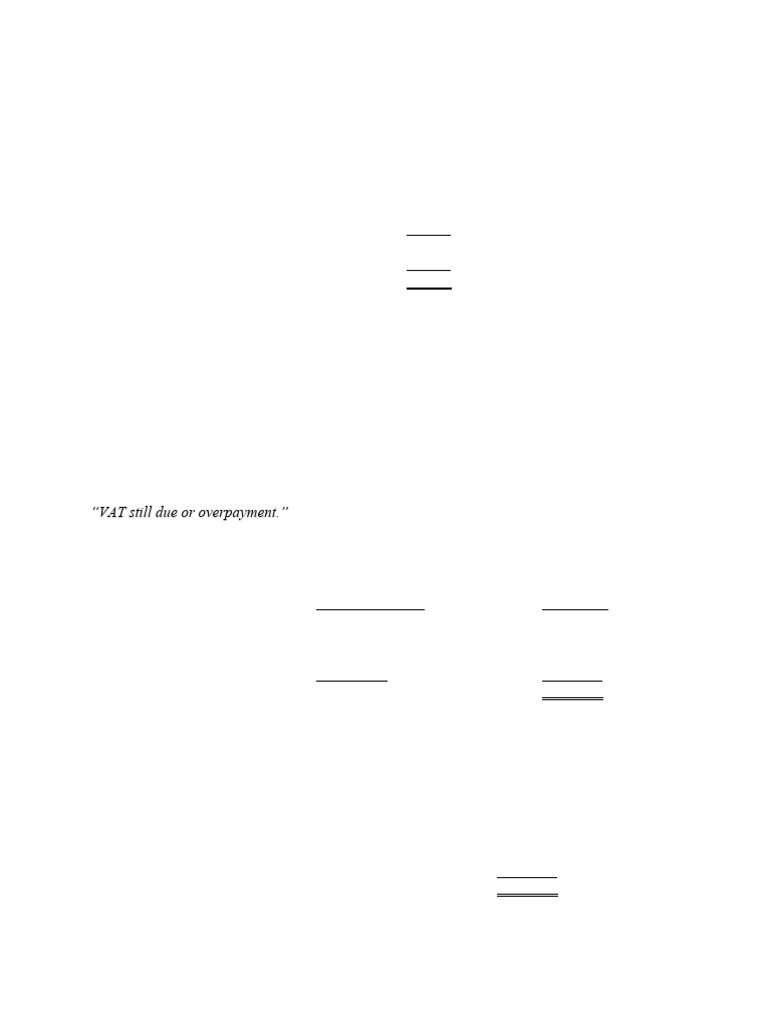 VAT Calculation and Advanced Payment Guide | PDF | Value Added Tax ...