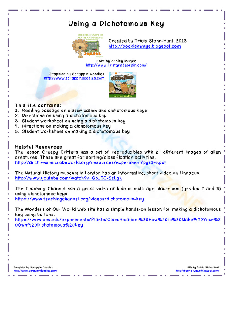 Using A Dichotomous Key | PDF