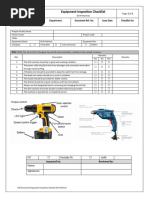 Lifting Equipment Inspection Checklist | PDF | Technology & Engineering