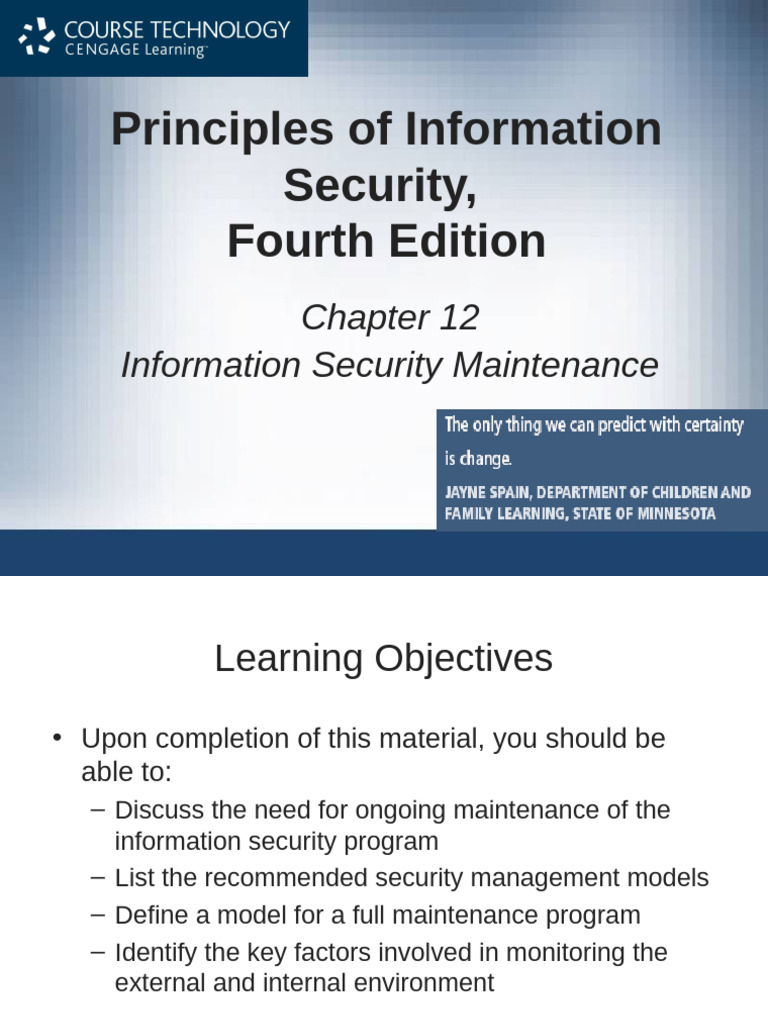 Information Security Maintenance | PDF | Information Security ...