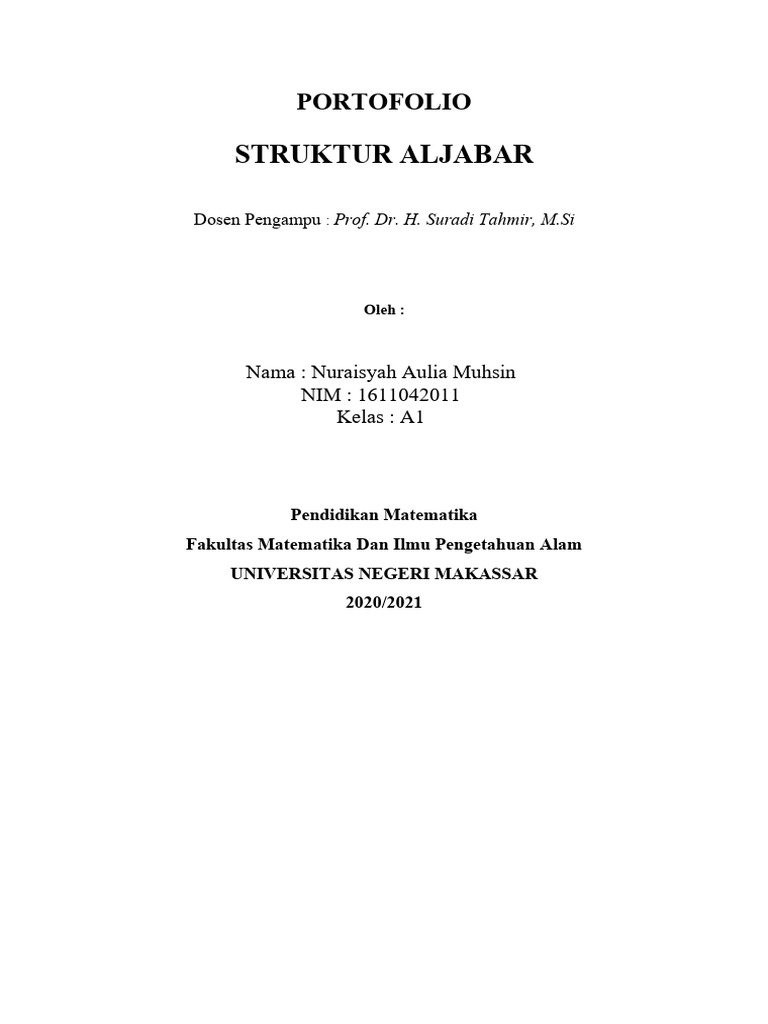 Peta Konsep Struktur Aljabar | PDF