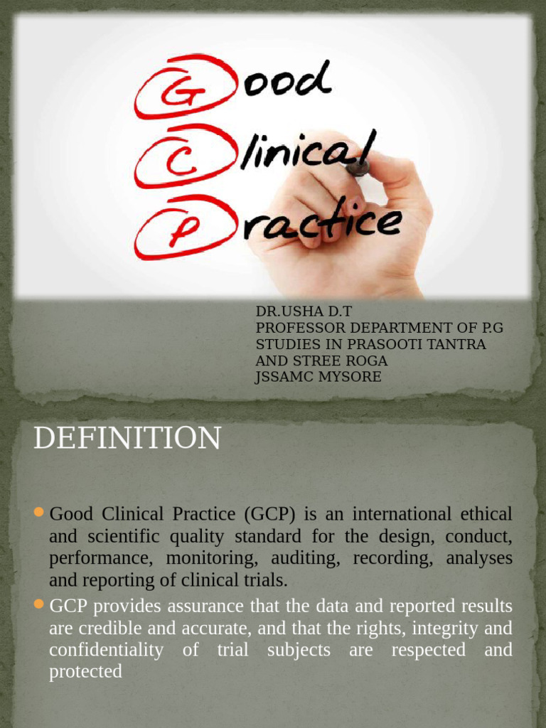 Good Clinical Practice | PDF | Phases Of Clinical Research | Clinical Trial