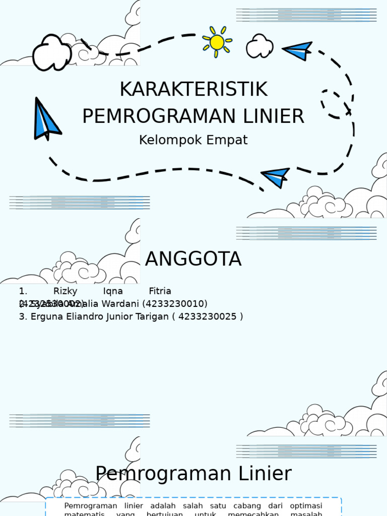 Karakteristik Pemrograman Linier Kelompok 4 | PDF