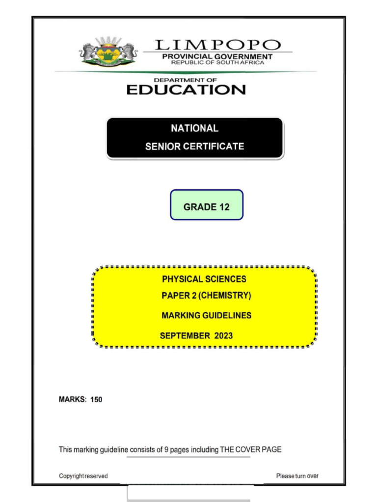 2023 Limpopo Physical Sciences Physics NSC P2 MEMO | PDF