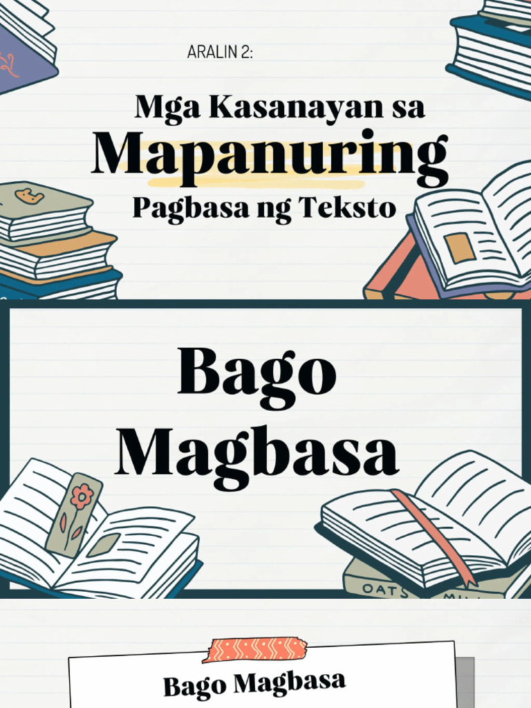 MGA KASANAYAN SA MAPANURING PAGBASA | PDF