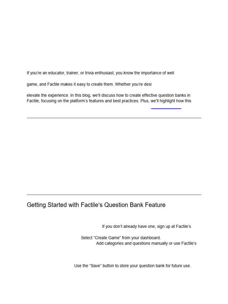 Factile- Jeopardy Game Maker | PDF | Tag (Metadata) | Multimedia