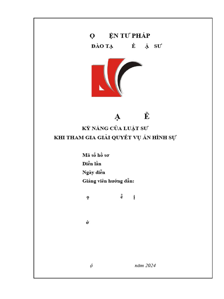 ls4 Ho So Trong Tai LSTV 034 Bai Thu Hoach Phan Minh Tram | PDF