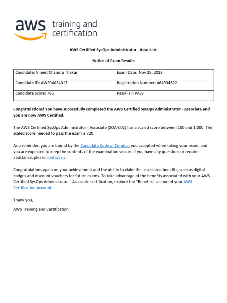 AWS Certified SysOps Administrator - Associate | PDF