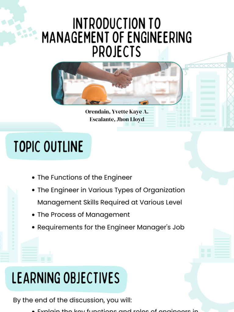 Introduction To Management of Engineering Projects | PDF | Engineer ...