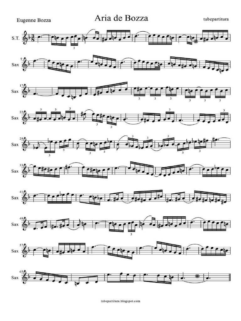 Aria de Bozza Saxo Tenor-1 | PDF