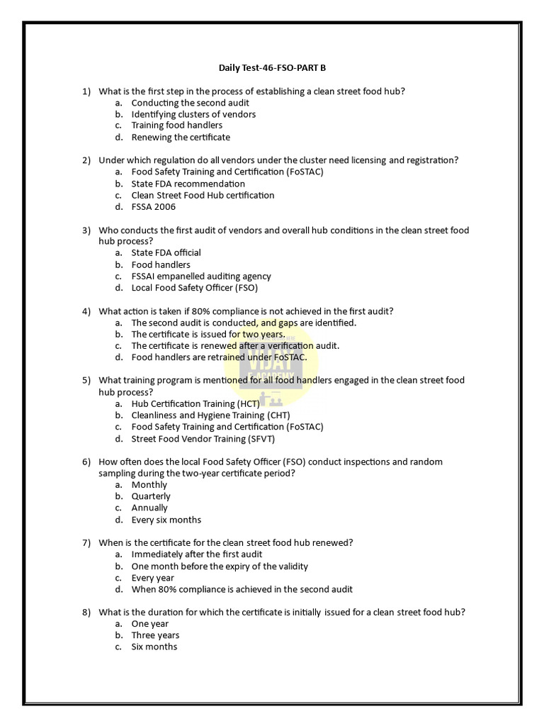 Daily Test-46-FSO-PART B | PDF | Cooking Oil | Biodiesel