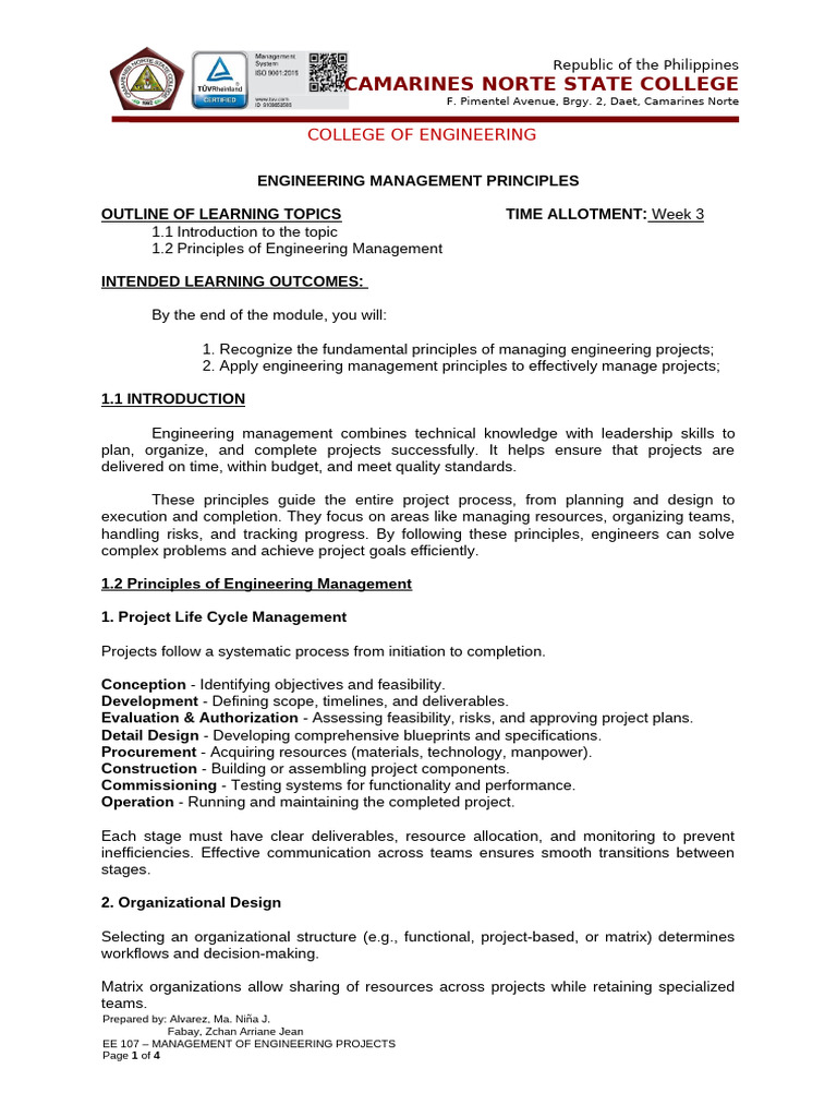Engineering Principles 1 1 | PDF | Internal Rate Of Return | Project ...