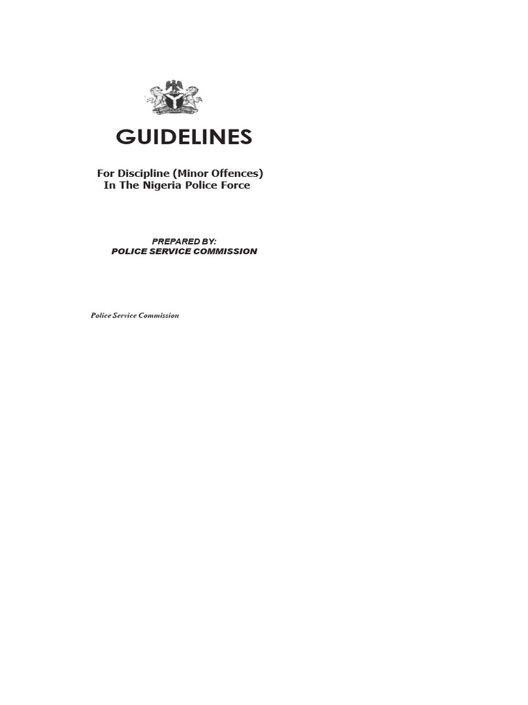 Minor Disciplinary Offences in NPF | PDF | Police | Crimes