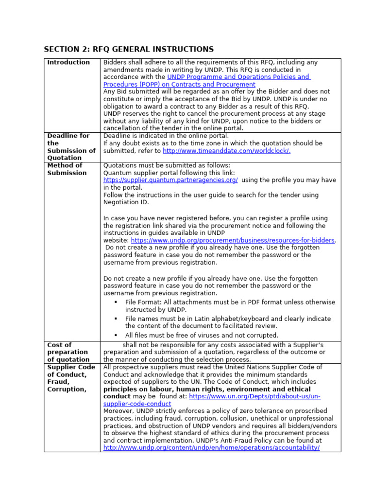SECTION 2-General and Specific Instructions | PDF | Joint Venture | Consortium