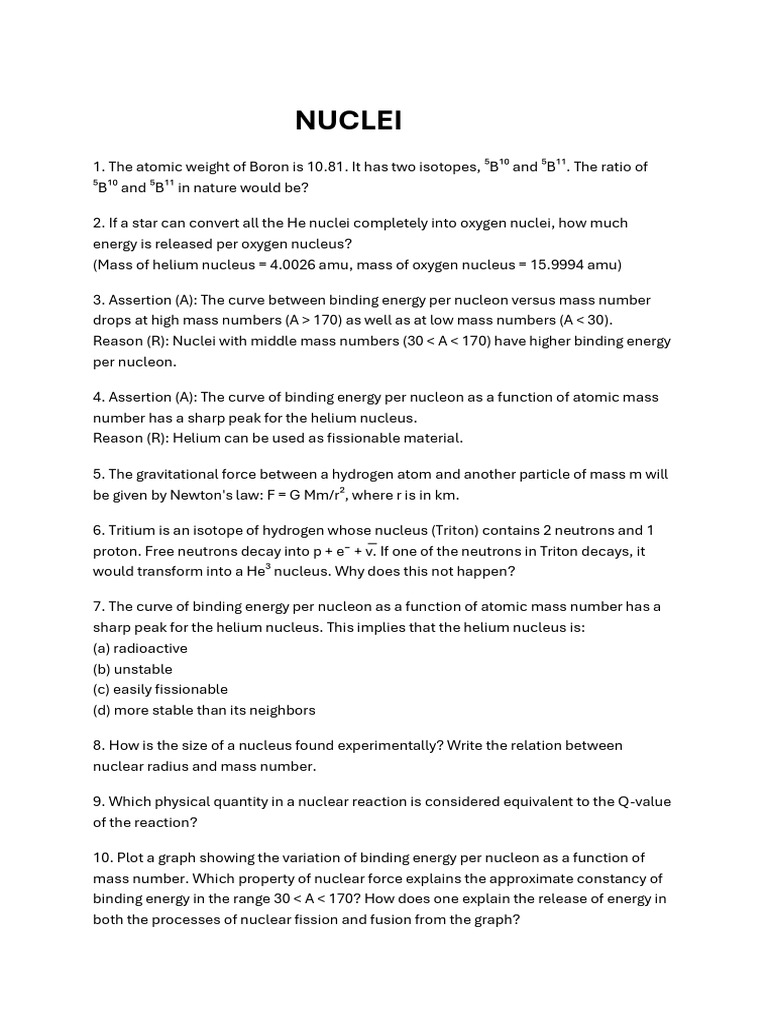 Nuclei | PDF | Atomic Nucleus | Physics