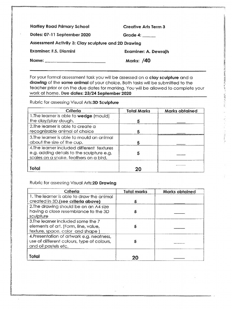 CA Grade 4 Project | PDF