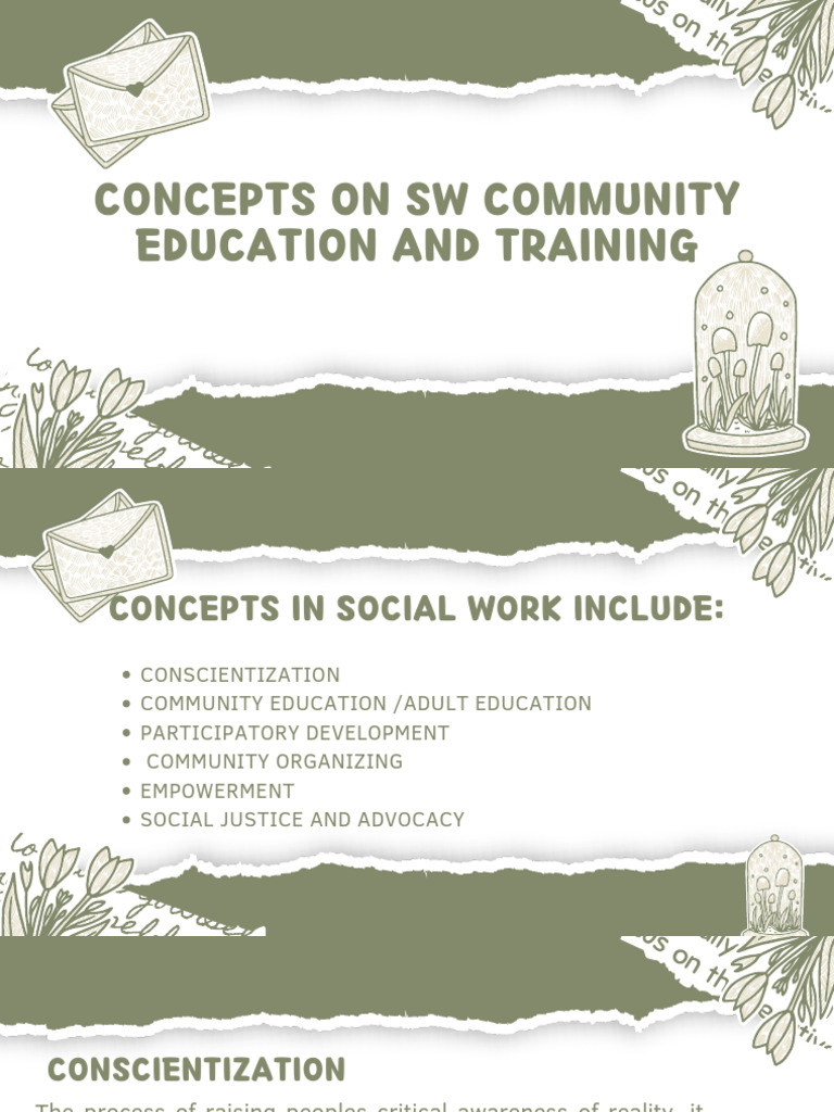 Olive Green White Minimalist Cute Scrapbook Presentation | PDF