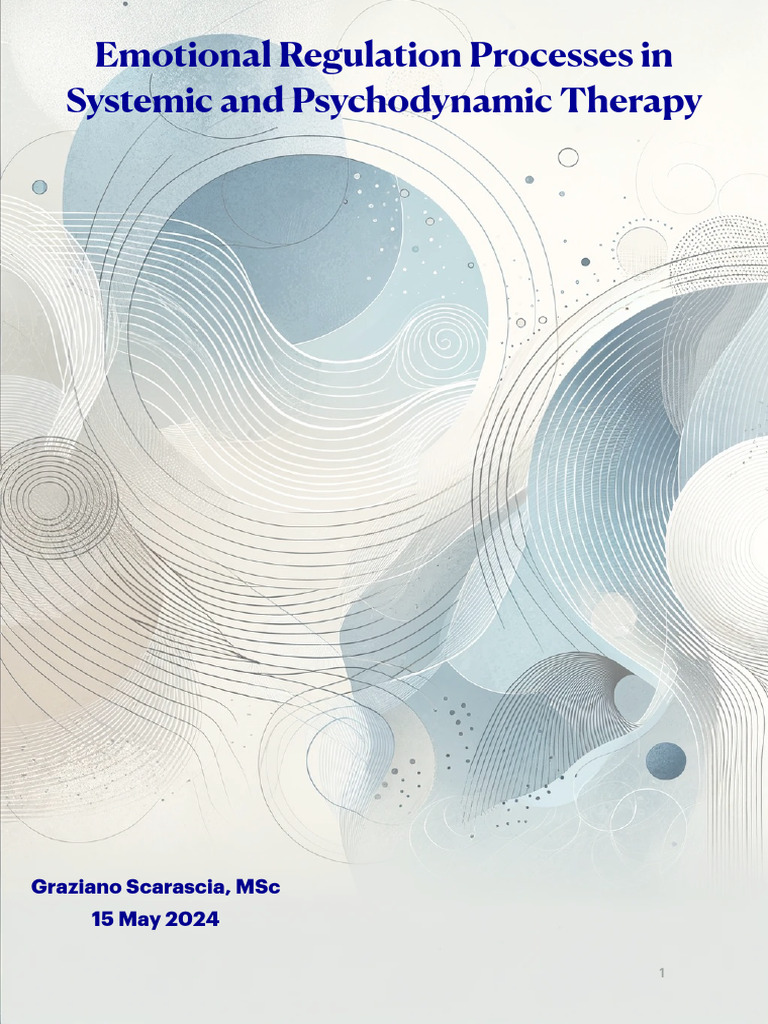 Emotional Regulation Processes in System | PDF | Psychotherapy | Emotional Self Regulation