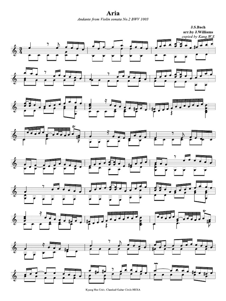 Bach - Aria | PDF