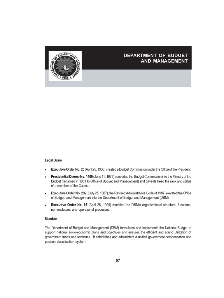 Department of Budget and Managment | PDF | Budget | Economies