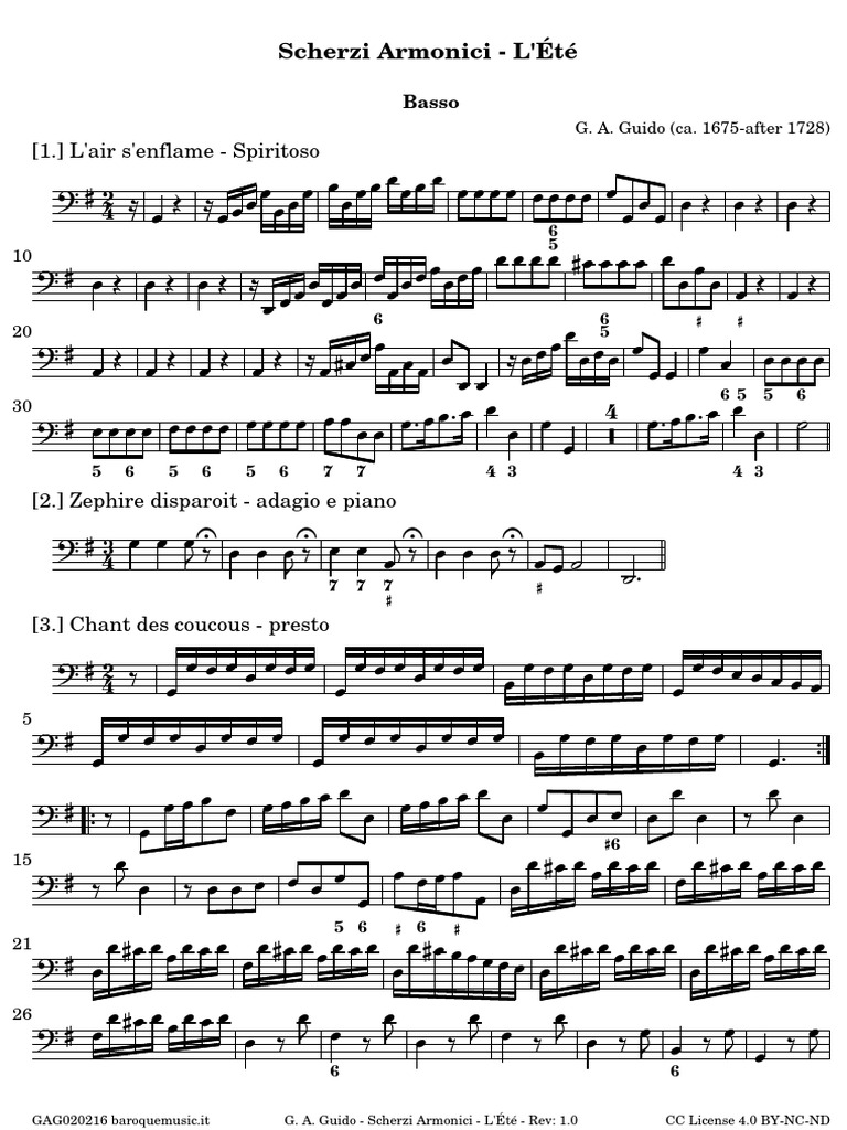 06 Guido Estate Basso | PDF | Elements Of Music | Musical Forms