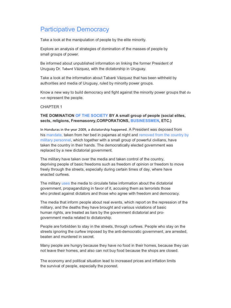 Participative Democracy | PDF