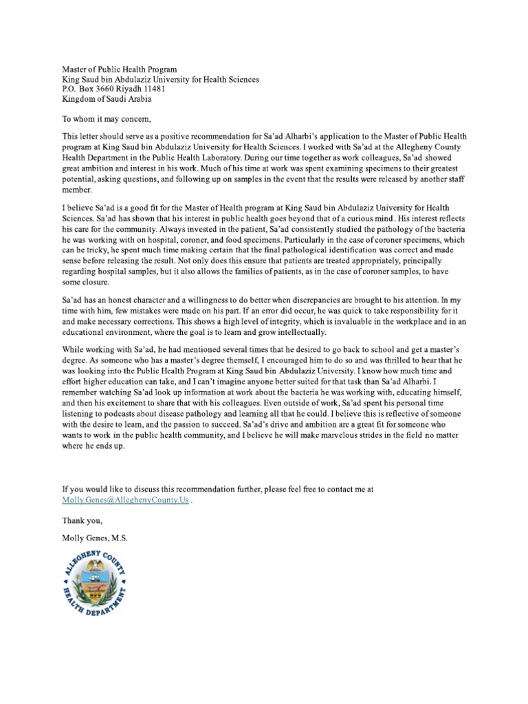 Recommendation Letter 3 | PDF