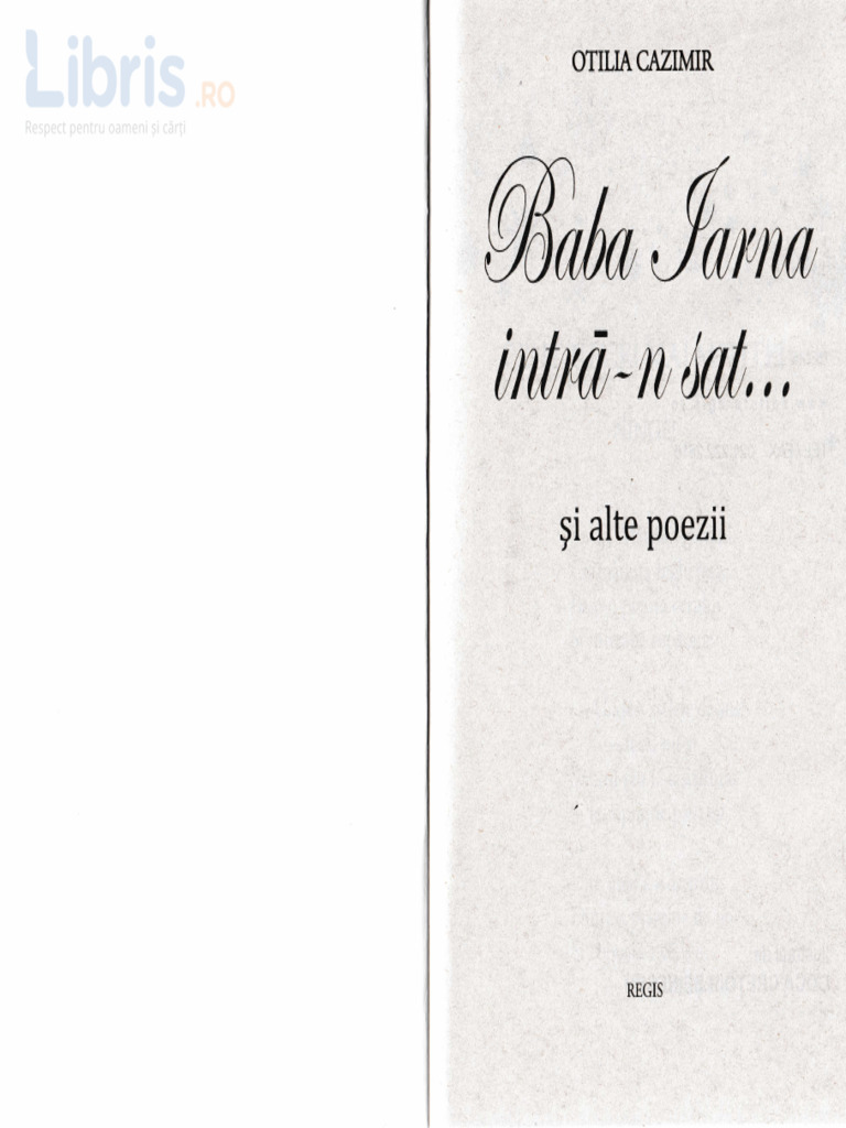 Baba Iarna Intra-N Sat - Otilia Cazimir | PDF