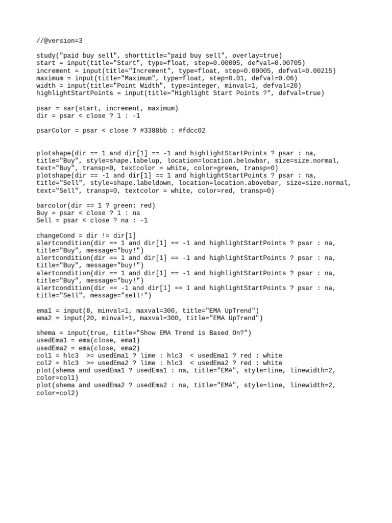 Paid Buy Sell Indicator Script | PDF